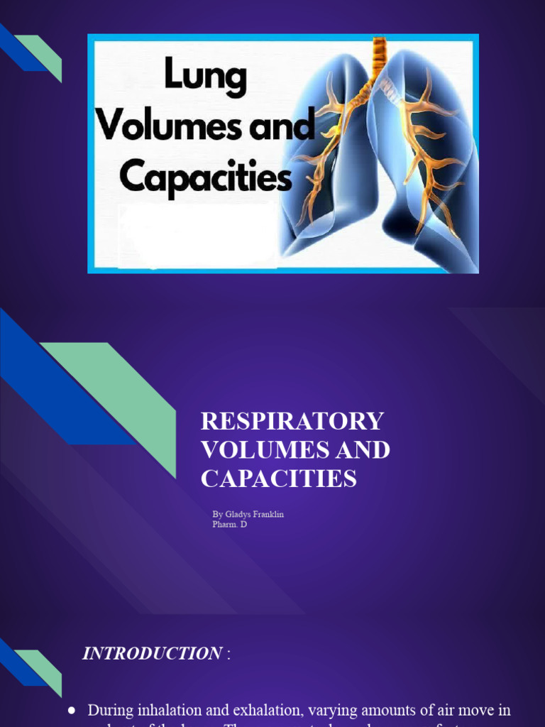 Respiratory Volumes & Capacities | PDF | Exhalation | Physiology