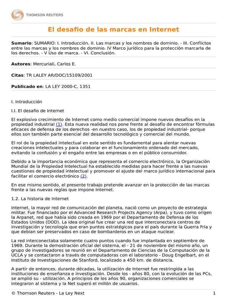 Documento - El Desafio de Las Marcas en Internet | PDF