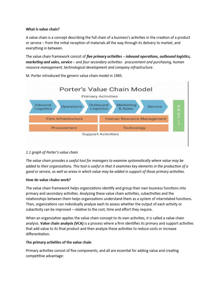 Strategic Management | PDF | Value Chain | Logistics