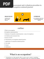 Occupational Profile Template | PDF | Occupational Therapy | Human Nature