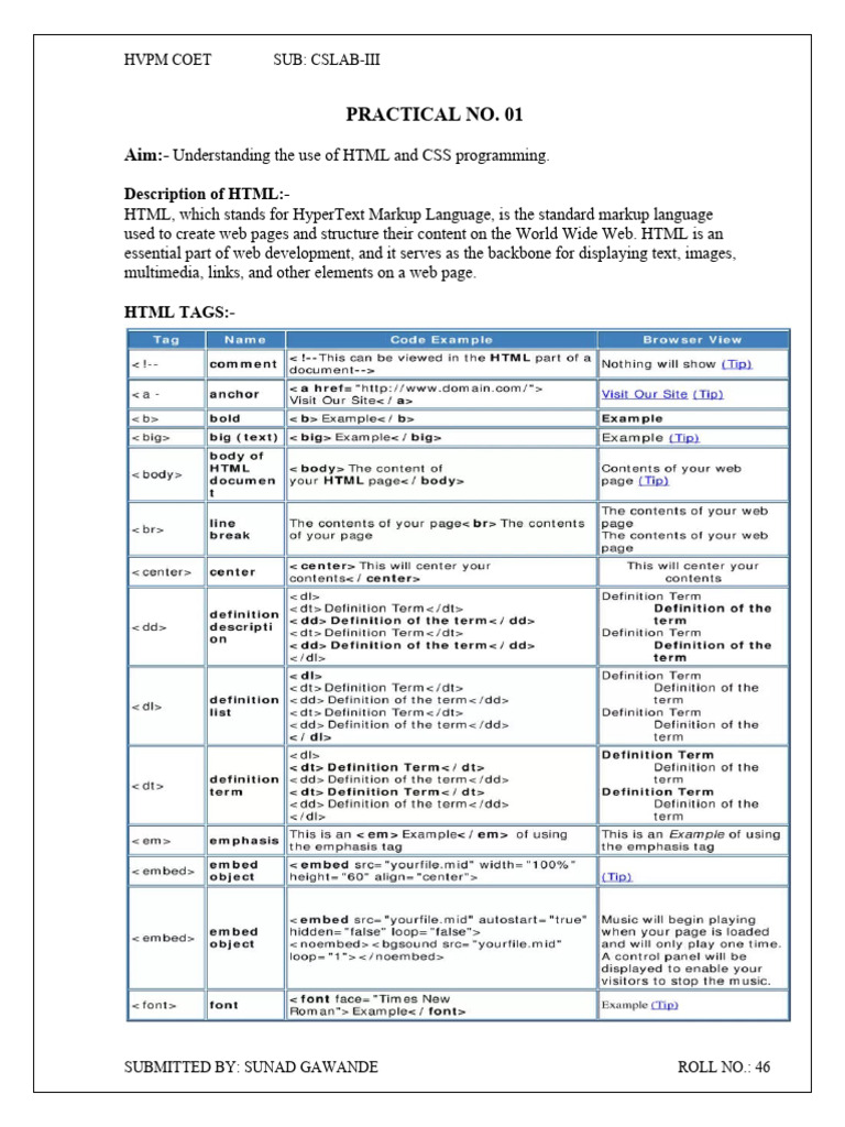 CSLAB-01 Sunad | Download Free PDF | Html | World Wide Web