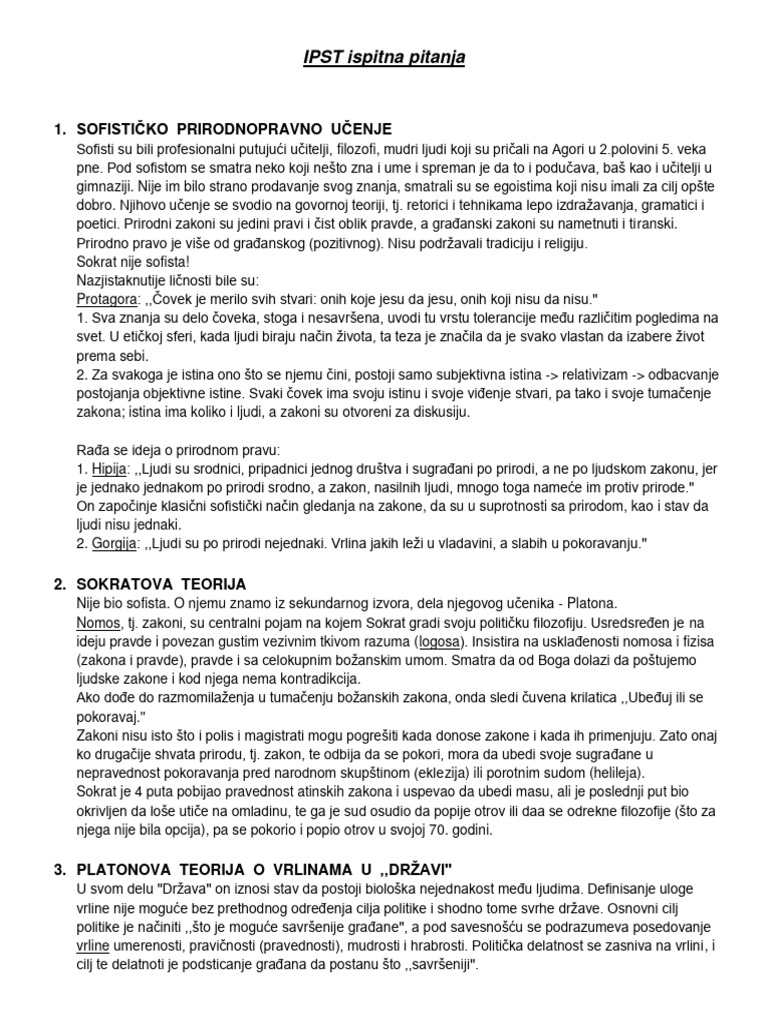 IPST Ispitna Pitanja - 1. Deo | PDF