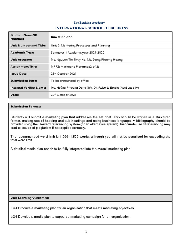 Mpp Marketing A2 Di Grade Sunderland Btec Download Free Pdf