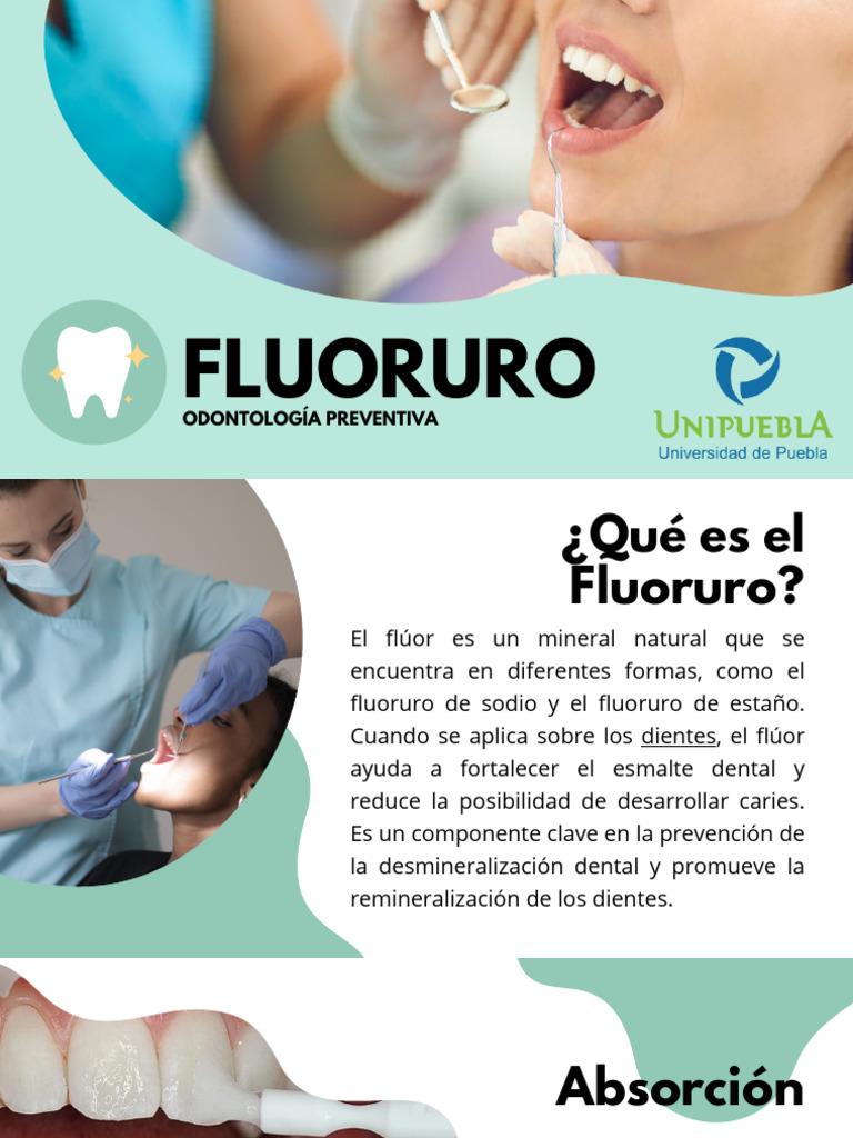 Fluoruro: Odontología Preventiva | PDF | Fluoruro | Flúor