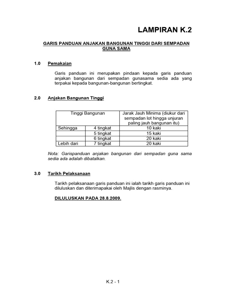 L.k.2-Anjakan Bangunan Tinggi | PDF