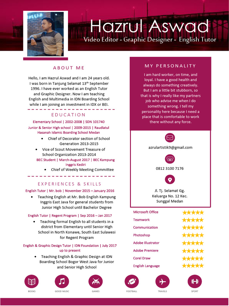 CV Azrul | PDF | Communication Design | Computing