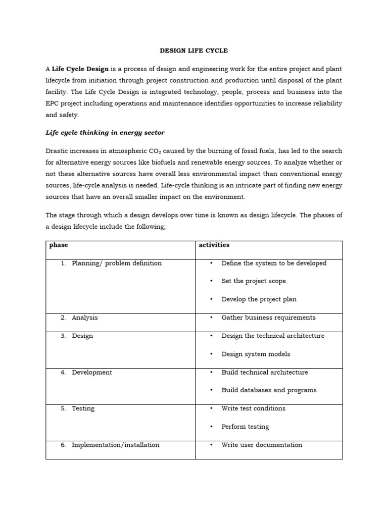 Design Life Cycle | PDF | Life Cycle Assessment | Product Lifecycle