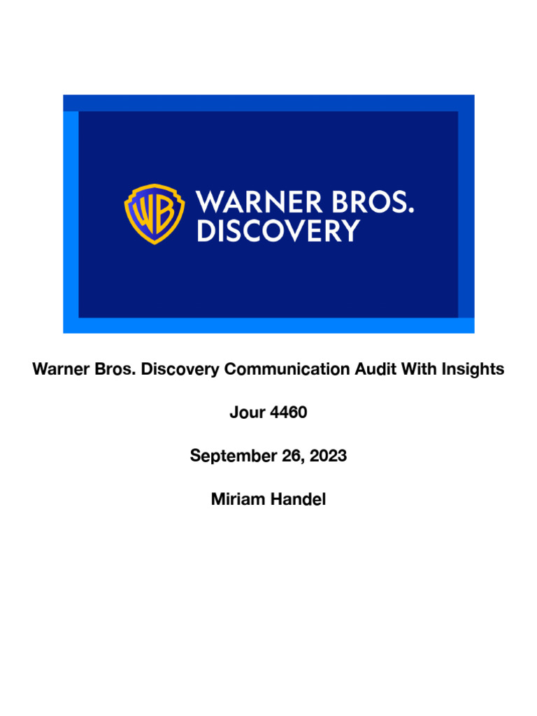 Comm Audit For Warner Bros | PDF | Sustainability | Volunteering