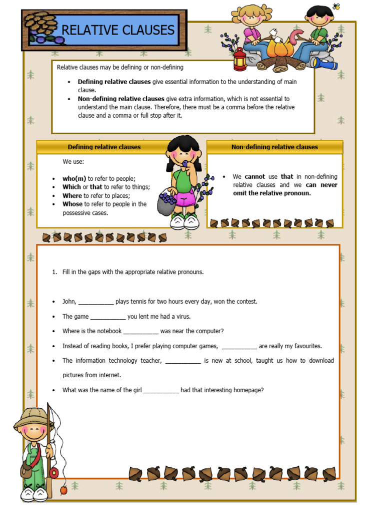 WSH SS Relative Sentences | PDF | Linguistics | Grammar