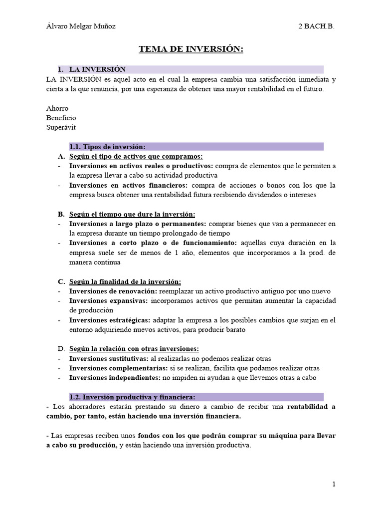 Tema de Inversión | PDF | Inversiones | Business
