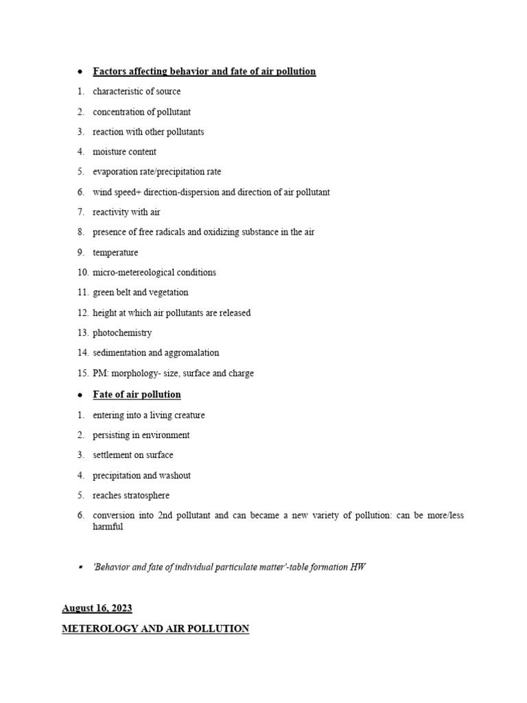 Air Pollution | PDF | Atmosphere Of Earth | Atmospheric Sciences