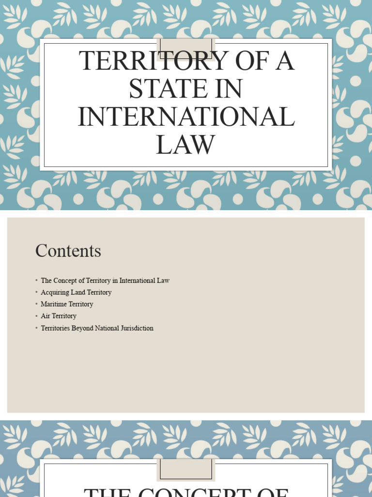 State Territory in International Law | PDF | Territorial Waters ...