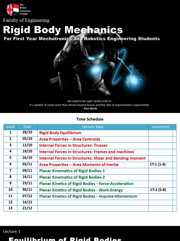 1 - Rigid Body Equilibrium | PDF | Force | Rotation
