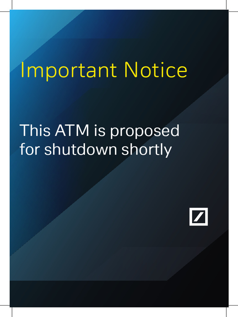 ATM Closure Notice - A4 Poster - V2 | PDF