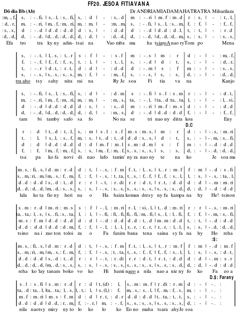 Solfa Malagasy Notation Guide | PDF | Foreign Language Studies