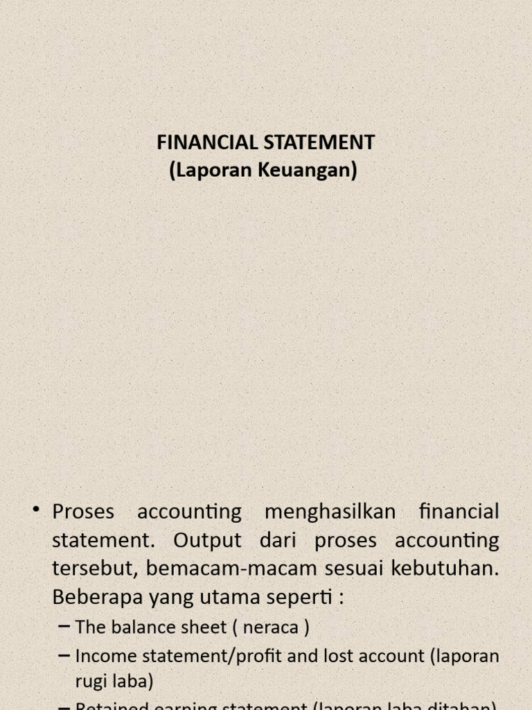 Financial Statement 4 | PDF