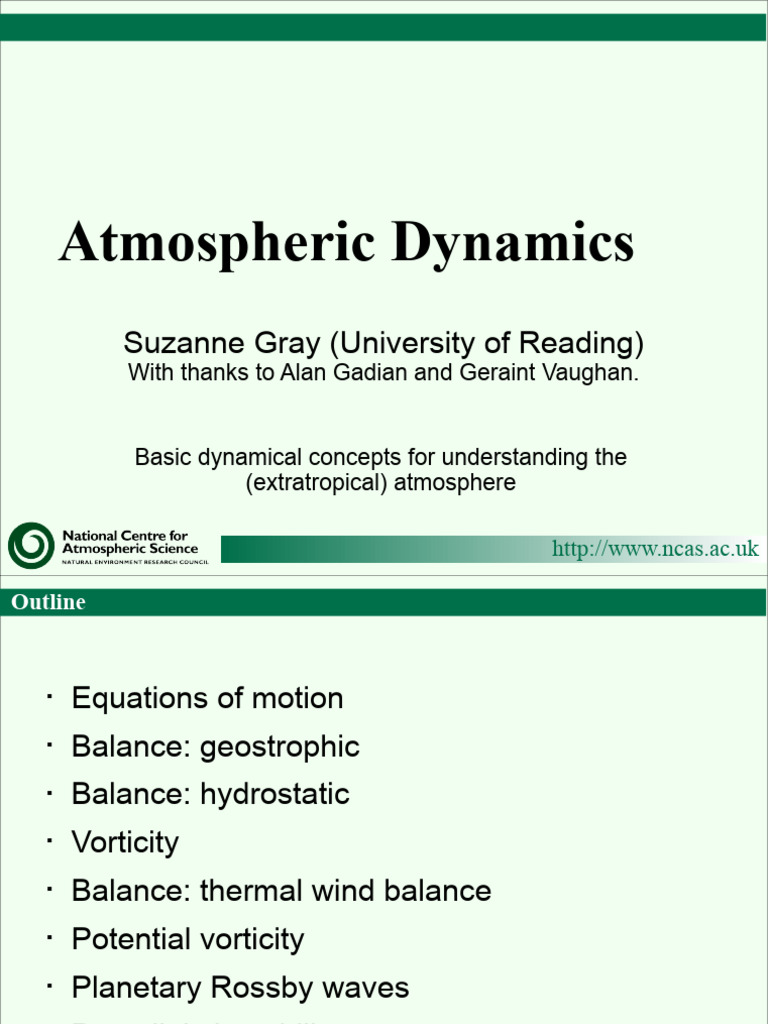 Atmospheric Dynamics | PDF | Wound | Mechanical Engineering