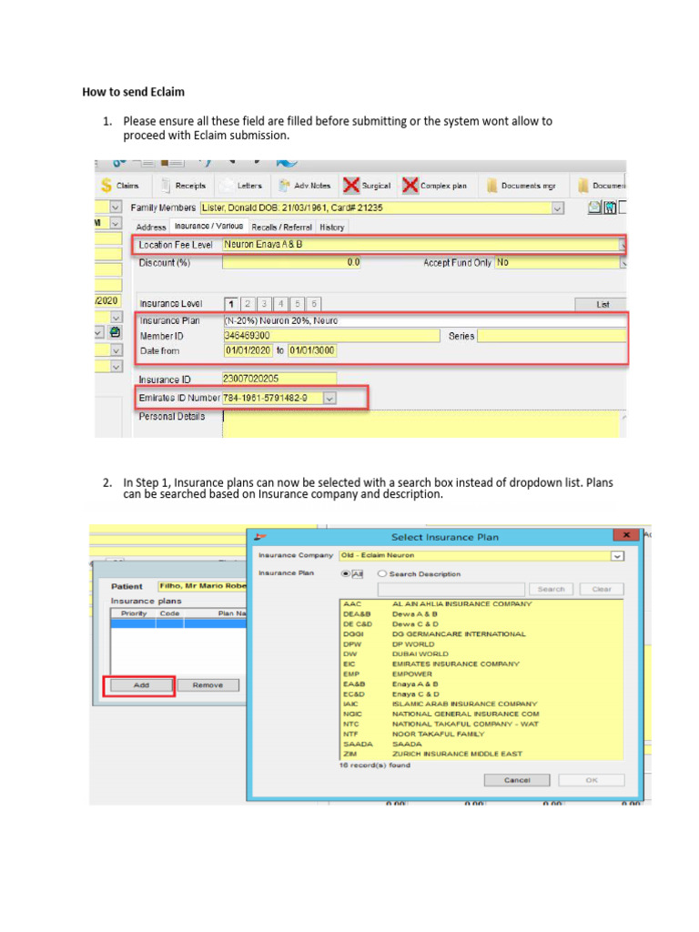 How To Submit Eclaim Using D4W Updated | PDF