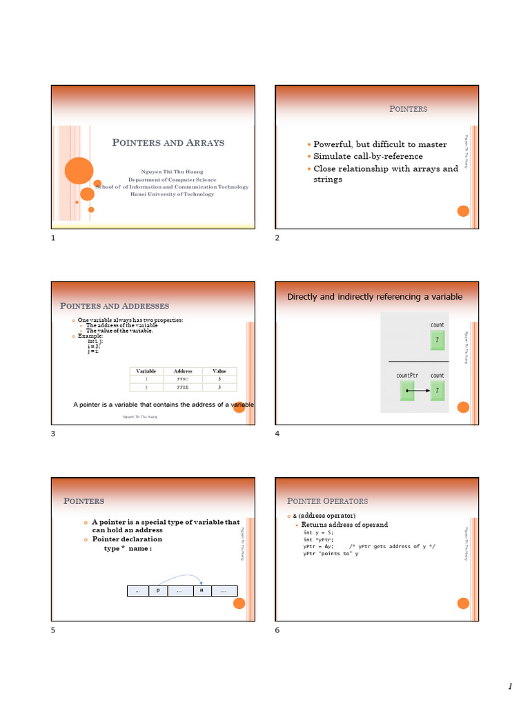 Lesson 10 - Pointer and Array - Compatibility Mode | Download Free PDF | Pointer (Computer ...