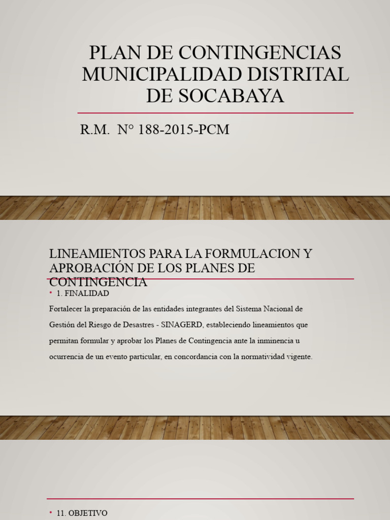 Plan de Contingencias | PDF | Defensa Civil | Riesgo