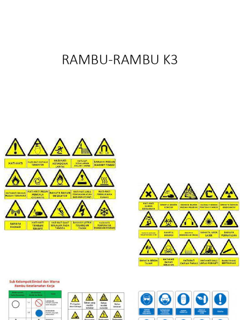 Rambu-Rambu K3 | PDF