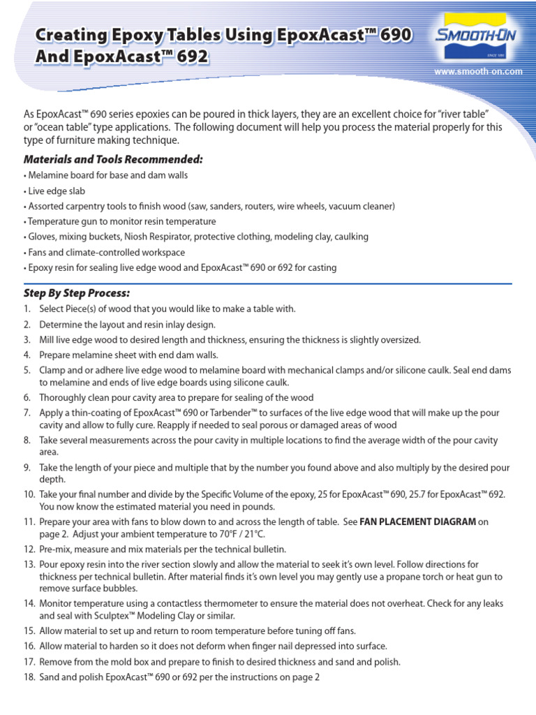 Creating Epoxy Tables | PDF | Epoxy | Casting