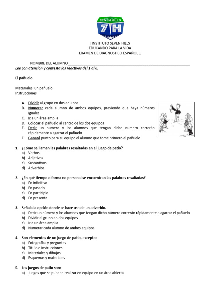 Diagnóstico de 1° ESPAÑOL | PDF | Lucy (Australopithecus)