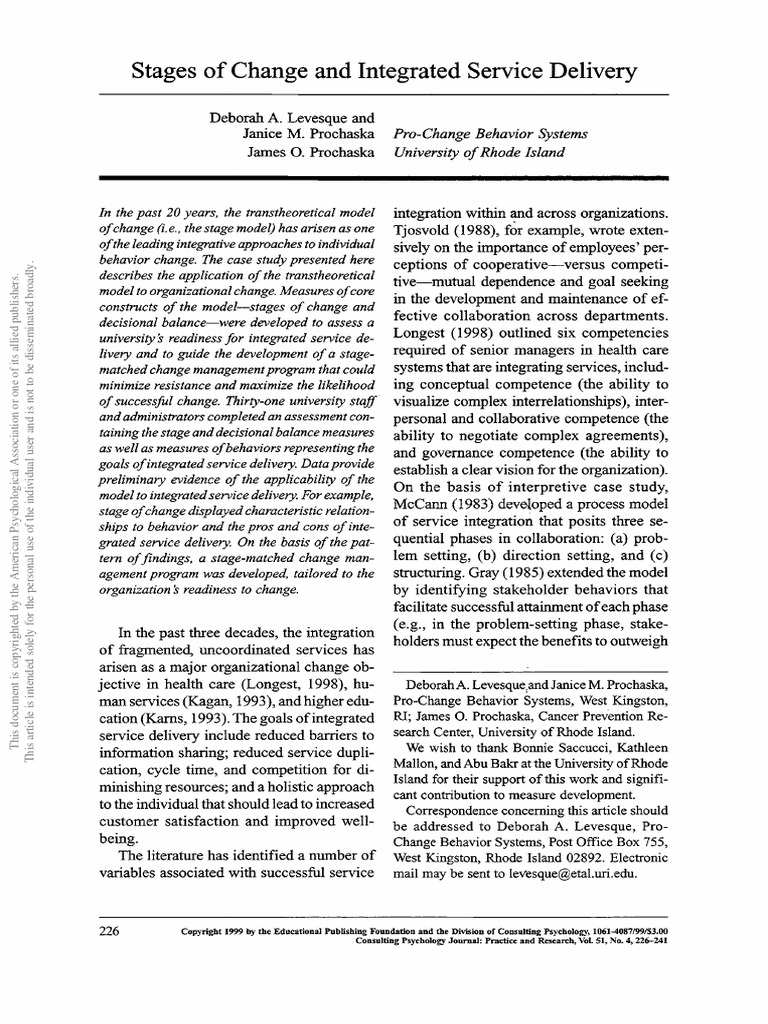 Stages Of Change Pdf