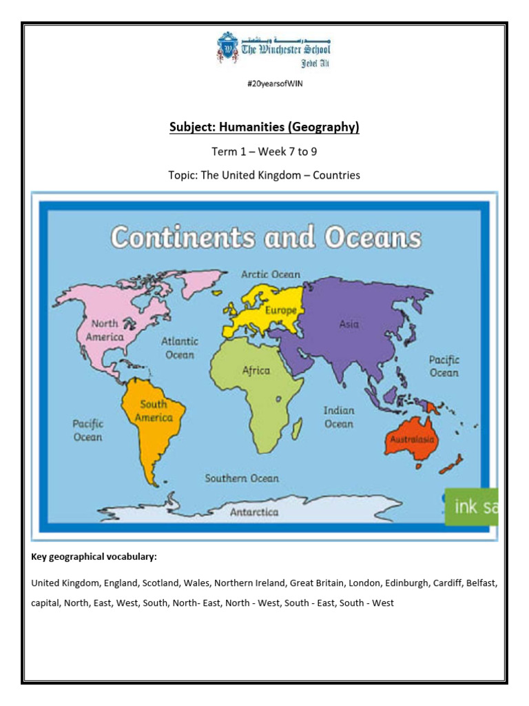Humanities Resource - Term 1 - Week 7 To 9 - The Uk - Countries | PDF ...