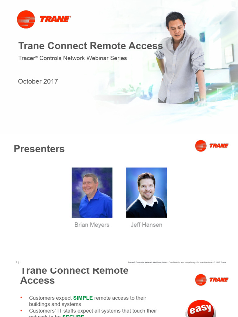 Trane Connect Remote Access October 2017 | PDF | Web Conferencing | Login