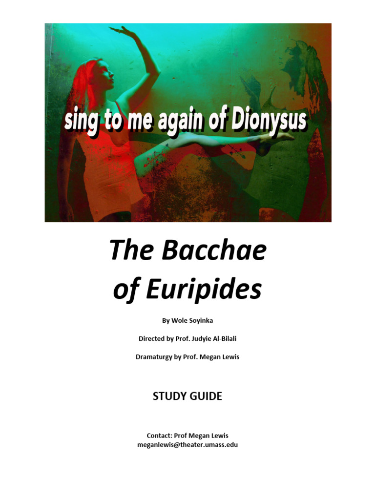 The Bacchae Study Guide | PDF | Dionysus | Zeus