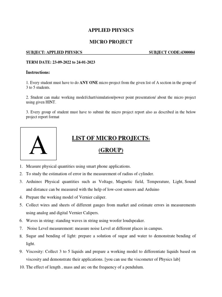 APPLIED PHYSICS - Micro Project | PDF | Viscosity | Temperature