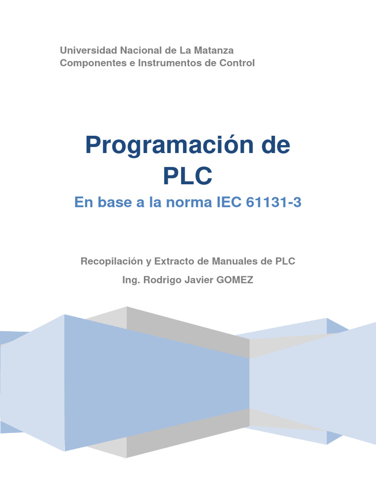 Programación de PLC: Guía y Manual | PDF | Controlador lógico ...