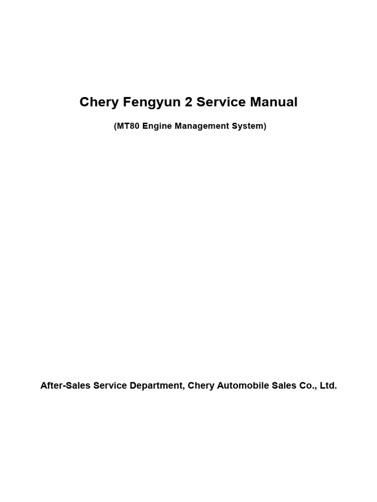 MT80 Engine Management System | PDF | Throttle | Ignition System
