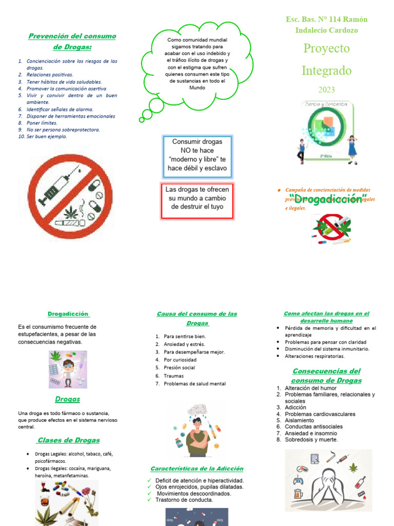 Triptico de Las Drogas 3 | PDF | La dependencia de sustancias | Drogas