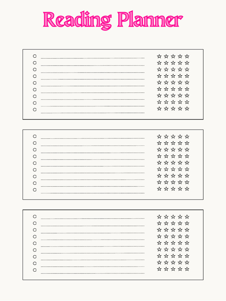 Reading Planner | PDF