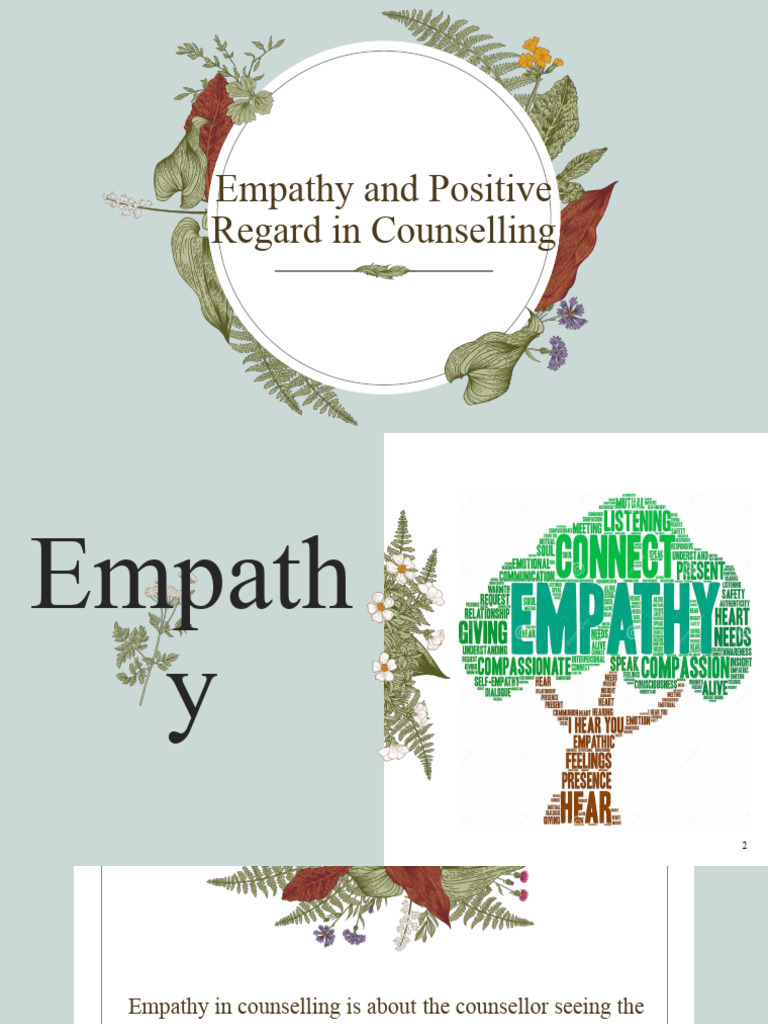Empathy and Unconditional Positive Regard | PDF | Psychotherapy | Empathy