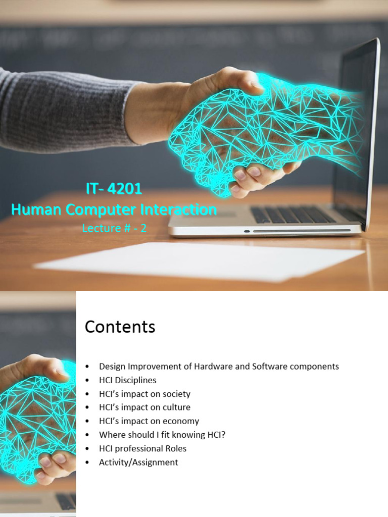 IT - 4201, HCI, Lecture - 2 | PDF | Graphical User Interfaces | Computing