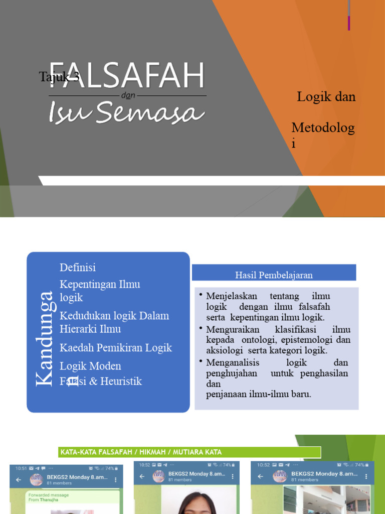 Slaid - Logik Dan Metodologi | PDF