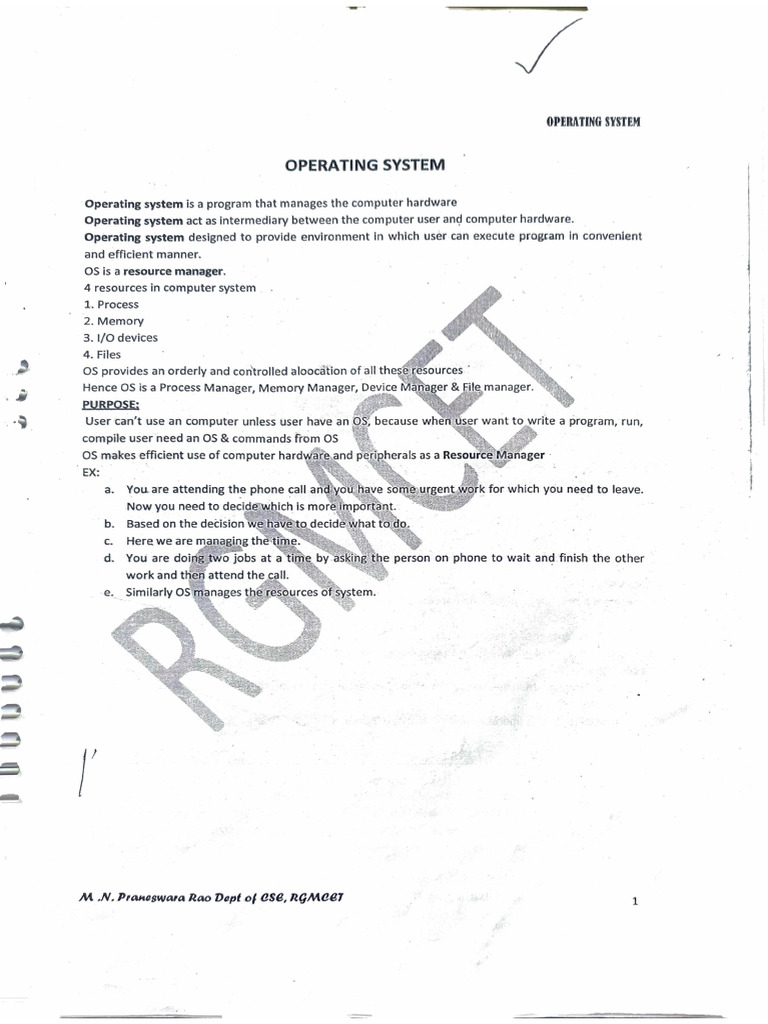 Os Unit 1 Notes Pdf