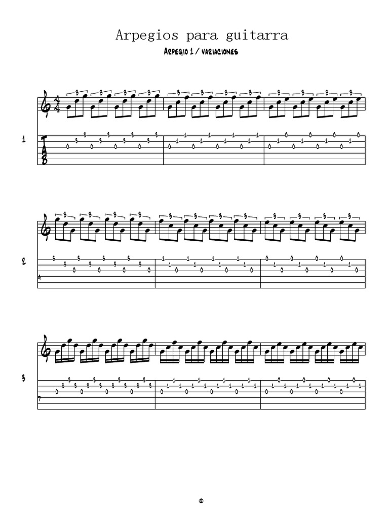 Arpegio 1 y Variaciones | PDF