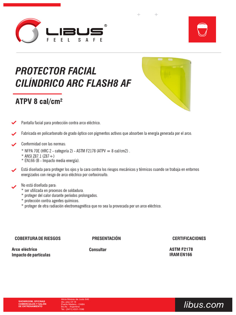 Ficha Técnica Careta Facial Dielectrica | PDF
