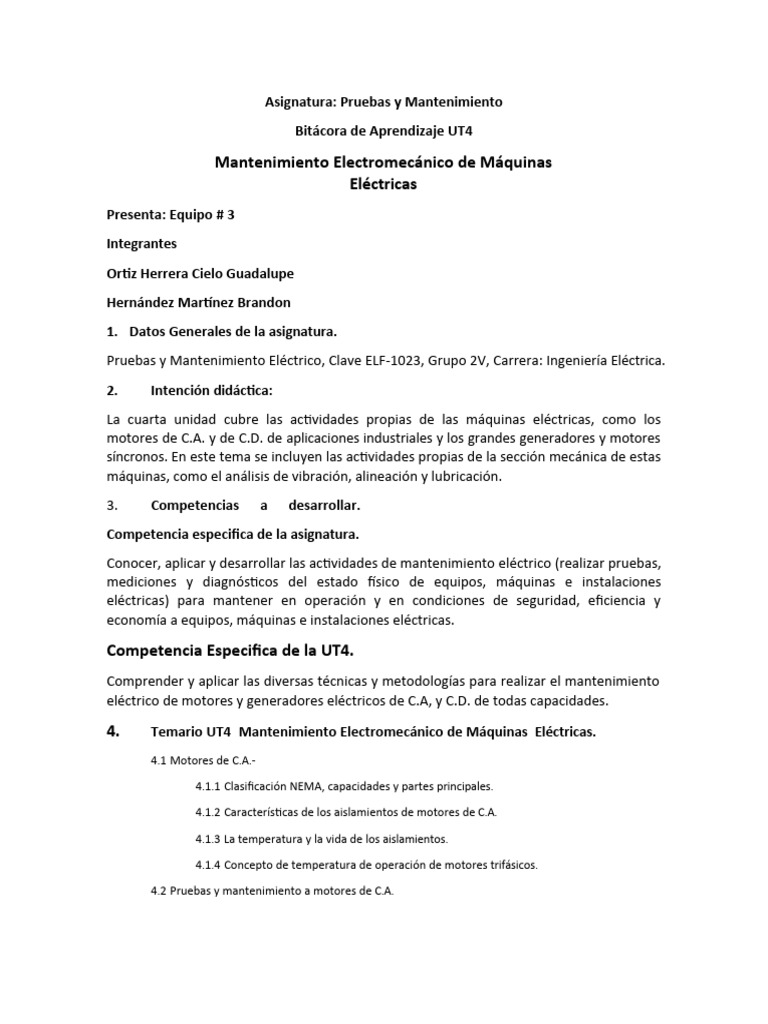 Bitácora de Aprendizaje UT4 - Equipo#3 | PDF | Aislador (Electricidad) | Dieléctrico