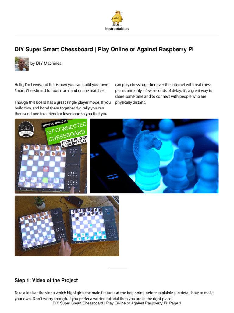 DIY Smart Chessboard with Raspberry Pi | PDF | Electrical Connector | Arduino