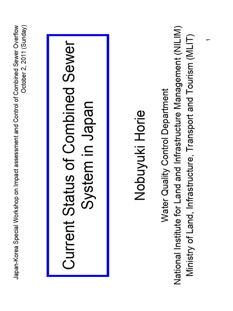 2011 Current Status CSO System Japan Presentation | PDF | Combined ...