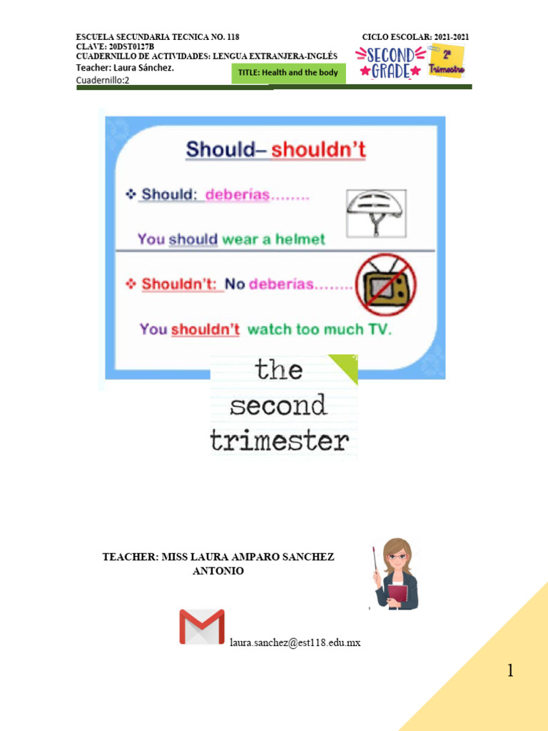 2 Cuadernillo Trime Ii - Body and Health Part2 | PDF | Morfología ...