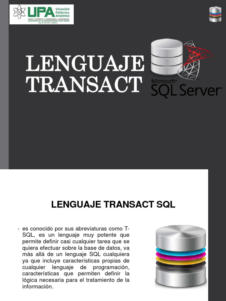 Lenguajetransactsql 180401042043 | PDF | SQL | Lenguaje de programación