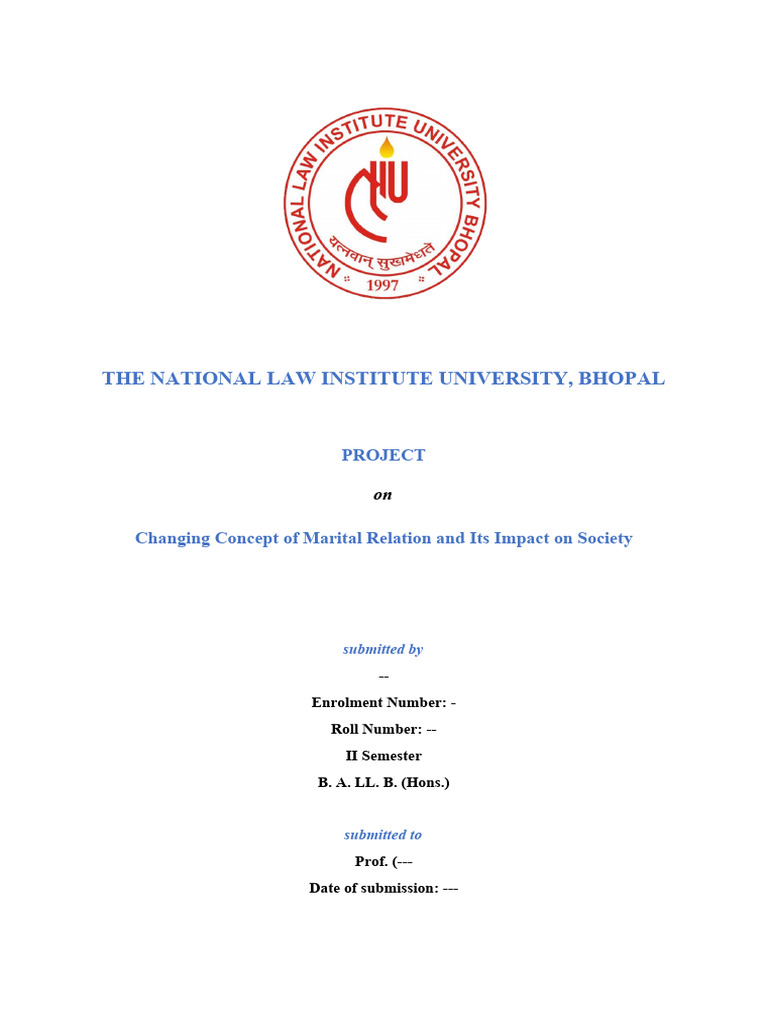 Sociology Project | PDF | Family | Marriage