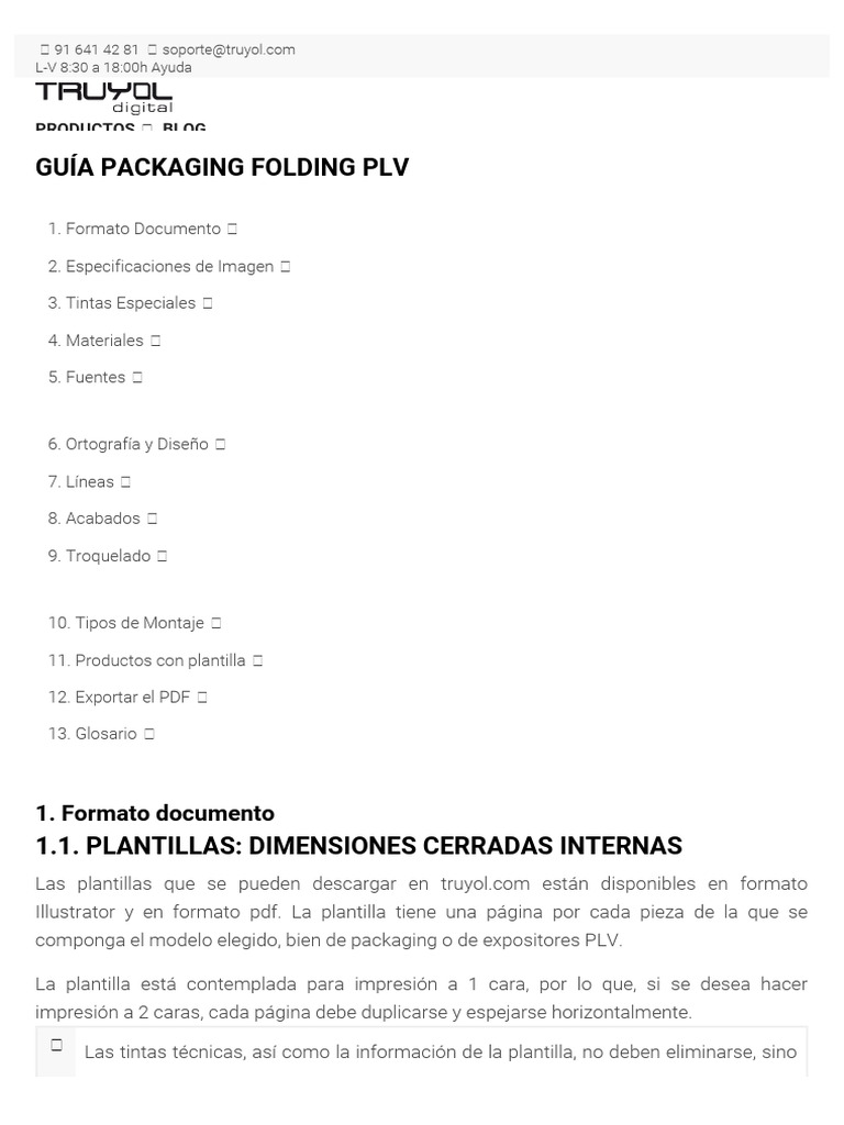 Guía Packaging Folding PLV | PDF | Color | Negro