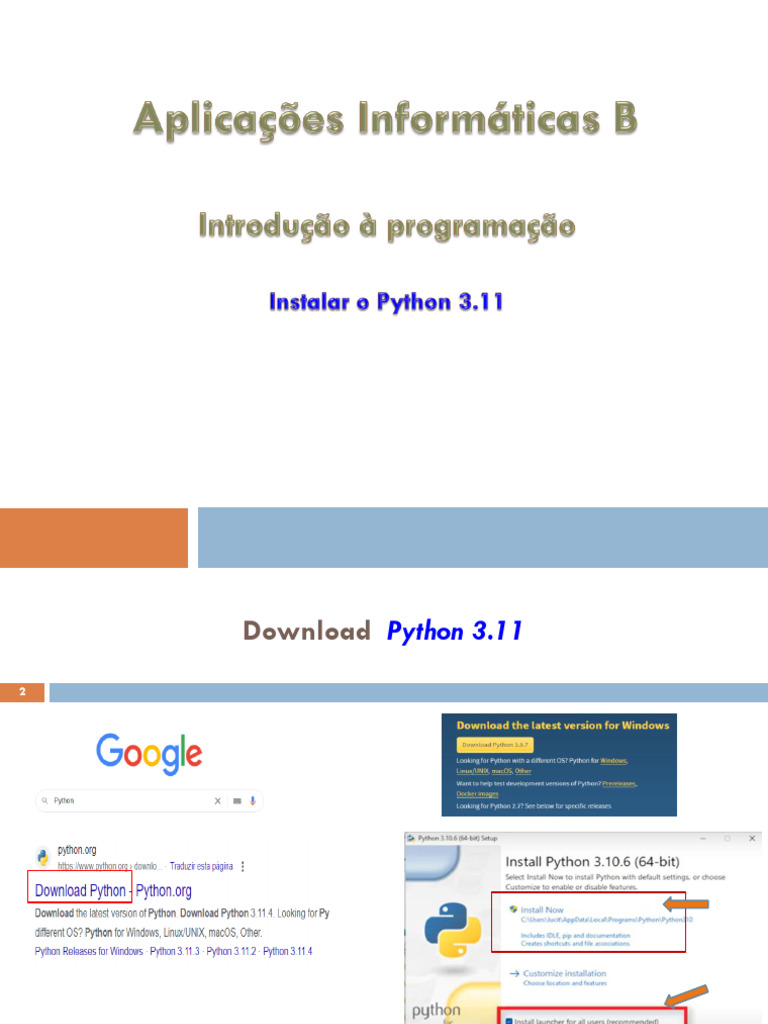 AIB-00 - Instalar Python | PDF | Jogos e Atividades | Computadores